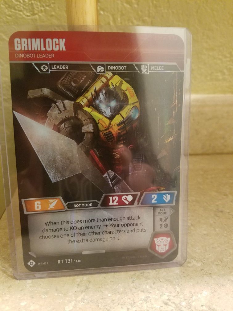 Grimlock Dinobot Leader (Rare) Transformers TCG: Wizards of the Coast ...