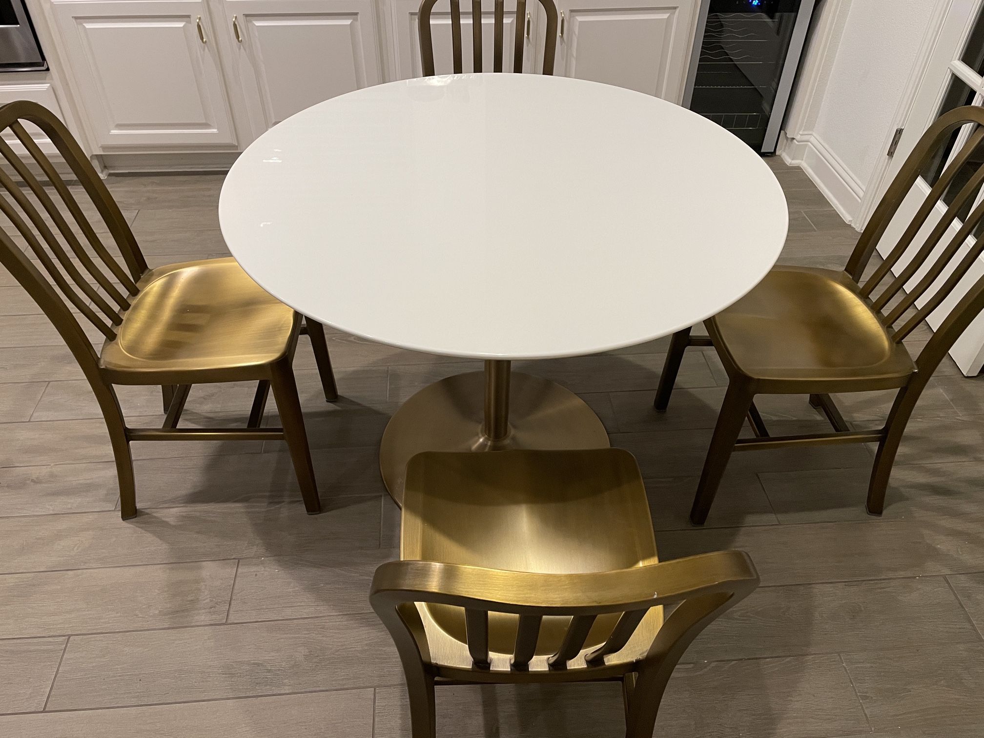 Crate And Barrel 4 Delta Brass Dining Chairs for Sale in Cedar Park, TX ...