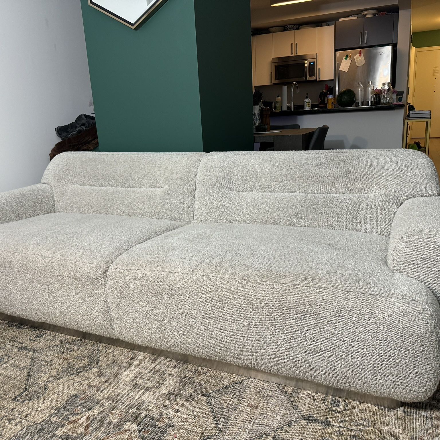 CB2 Logan Grey Boucle Sofa 300 OBO for Sale in New York NY OfferUp