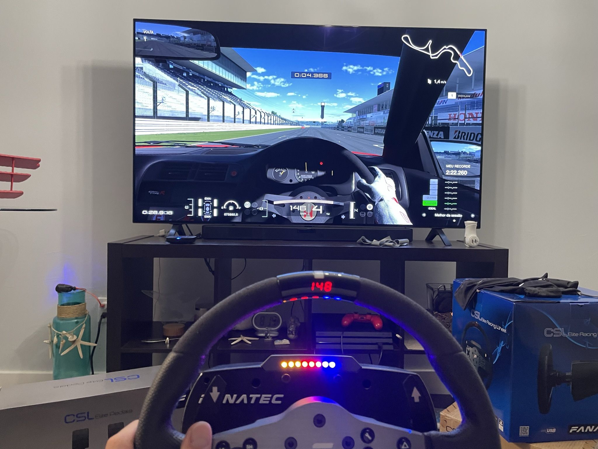 Fanatec CSL Elite Wheel and Pedals + Playseat Sim Racing Simulator for ...