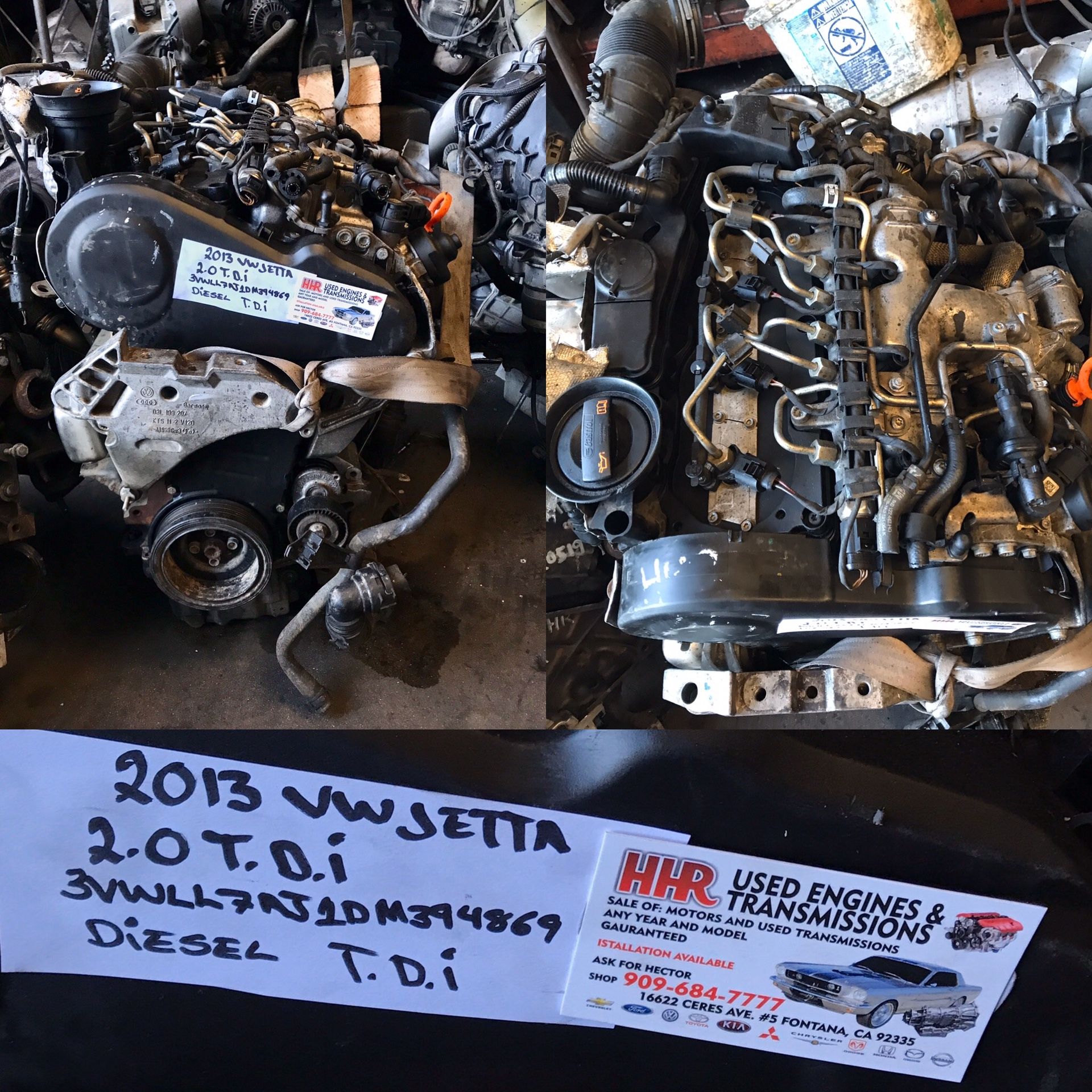 2013 VW Jetta 2.0 T.D.I Diesel Engine for Sale in Fontana, CA - OfferUp