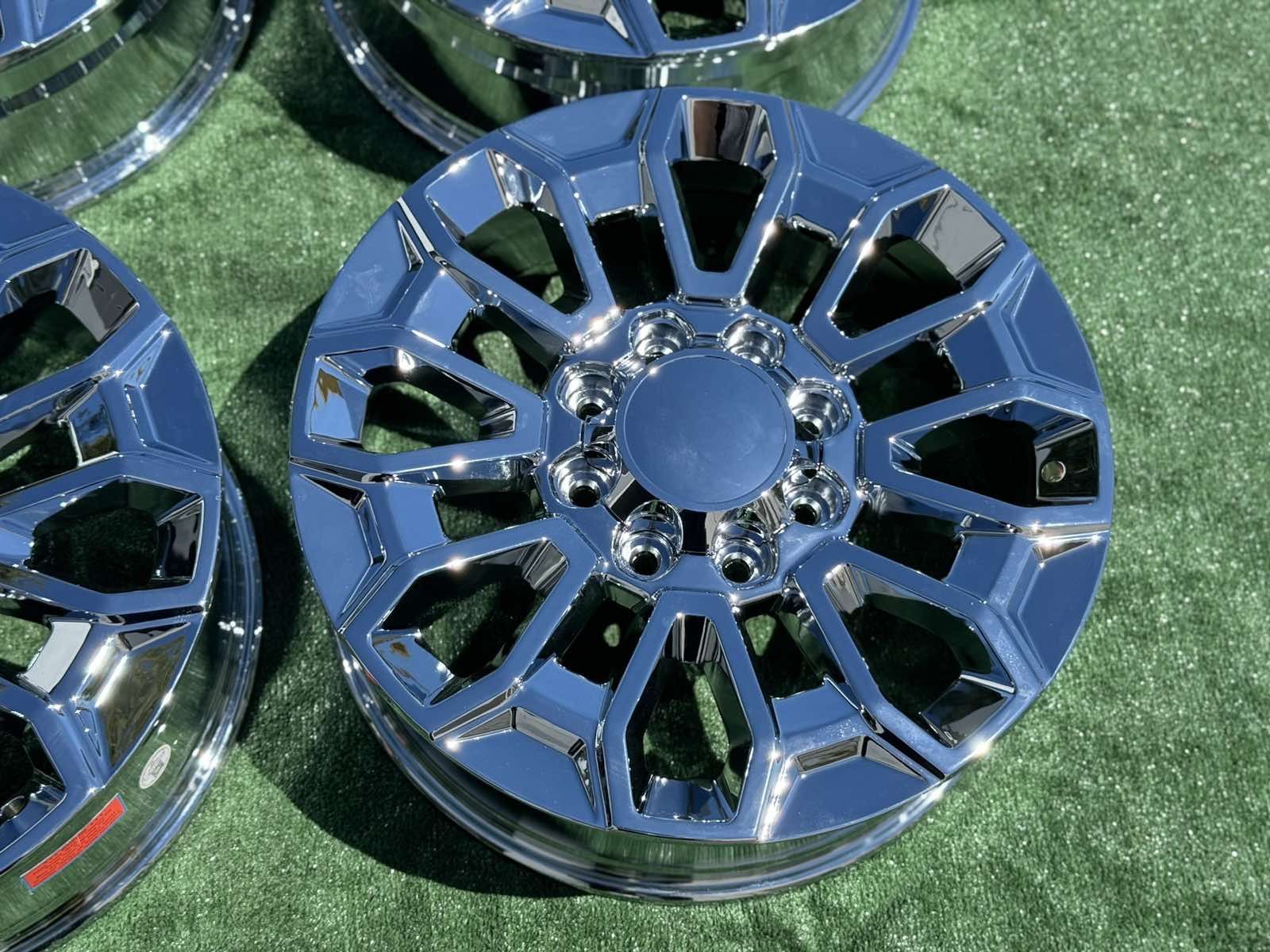 22" Chrome Rims Wheels Tires 8x180 GMC Sierra Chevy Silverado 2500 ...