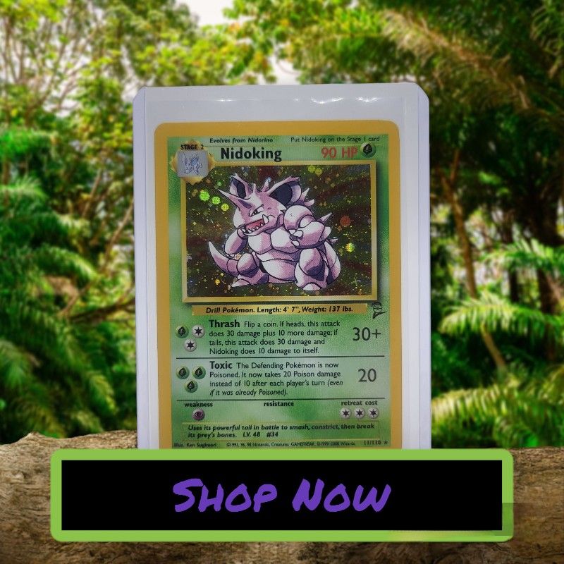 [N/M] Pokémon TCG Nidoking Base Set 2 #11/130 Unlimited Holo Rare for ...