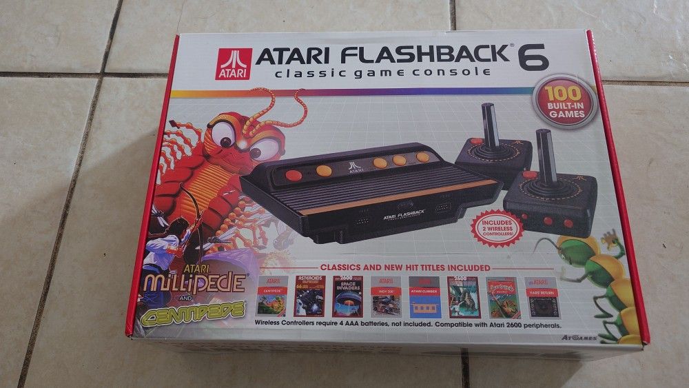 Atari Flashback 6 Classic Game Console With 100 Games And Centipede And ...