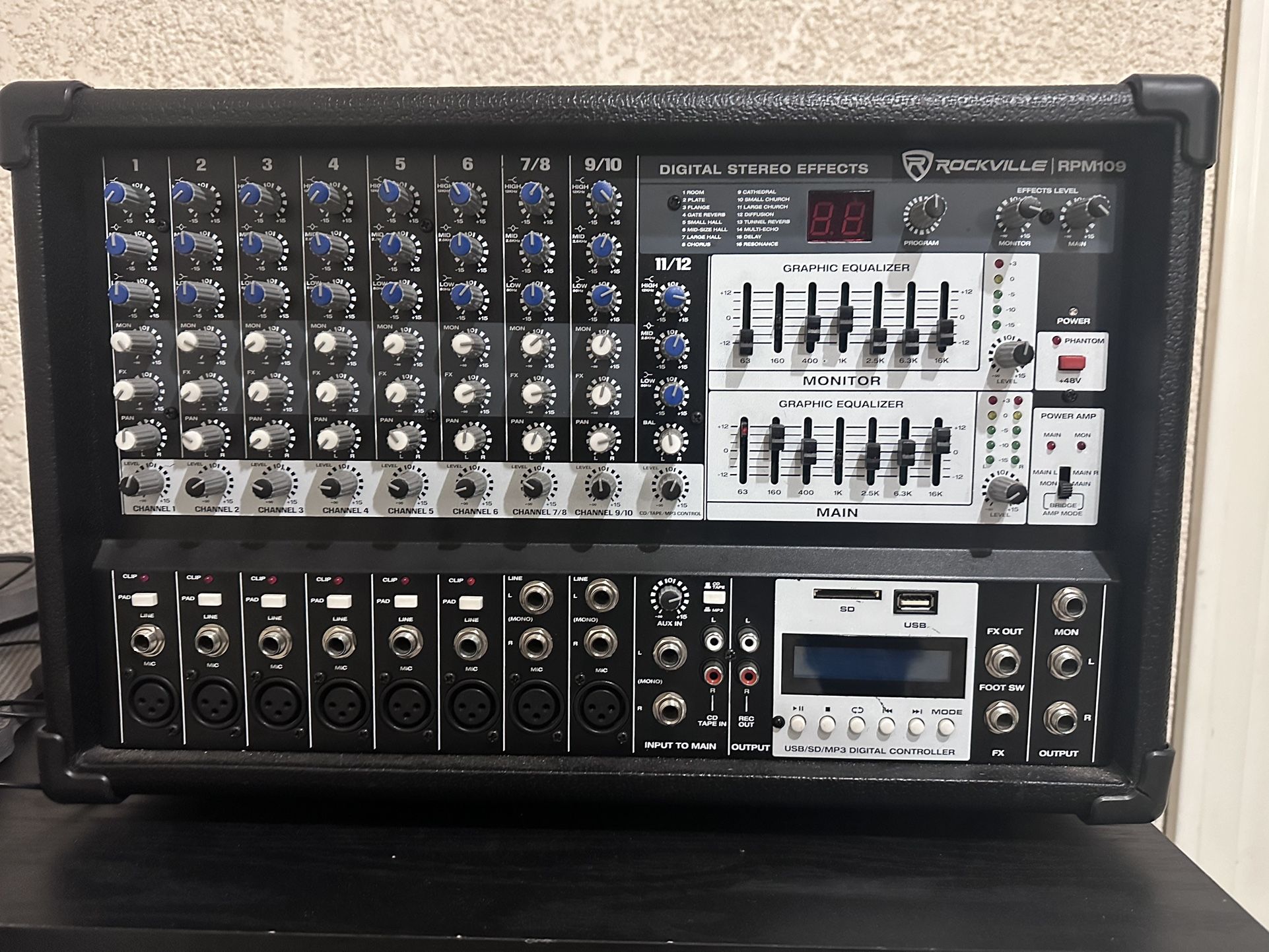 Rockville 4800 Watts Power Mixer 12 Channels for Sale in Calexico, CA ...