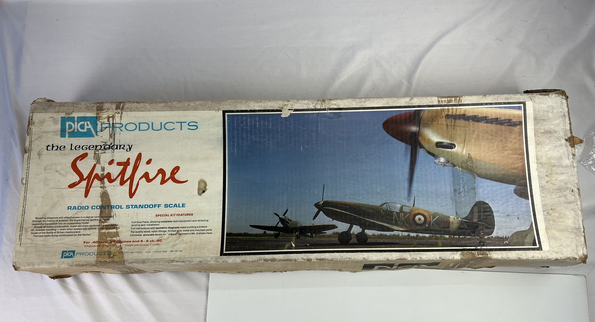 Vintage Pica Spitfire RC Standoff Scale Balsa Wood Airplane Kit for ...