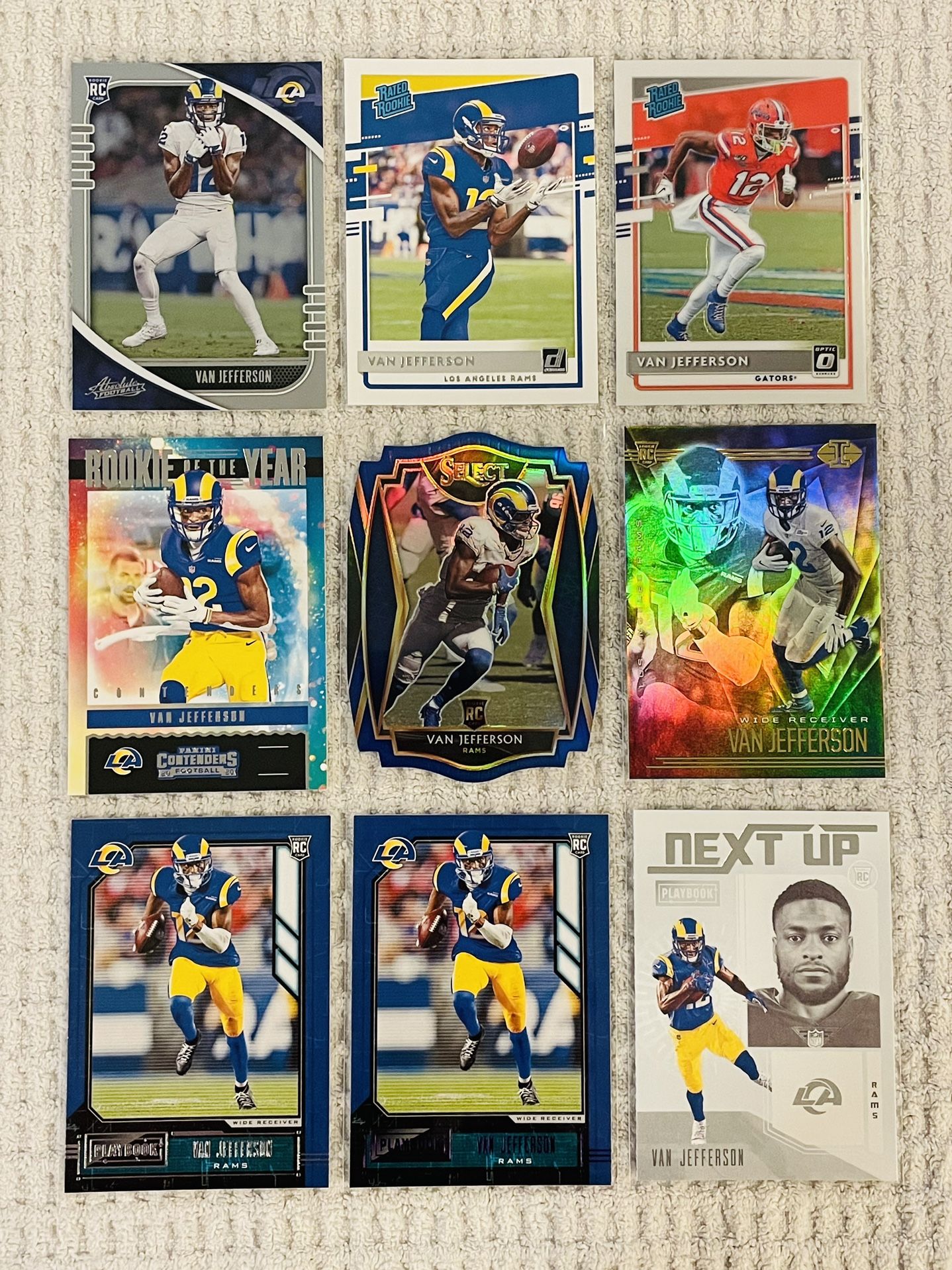 Van Jefferson Los Angeles Rams 9 Card Rookie Lot! for Sale in Federal ...