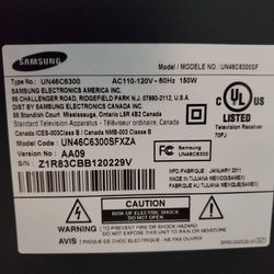 Samsung UN46C6300SF and TV Stand for Sale in Fairfax, VA - OfferUp