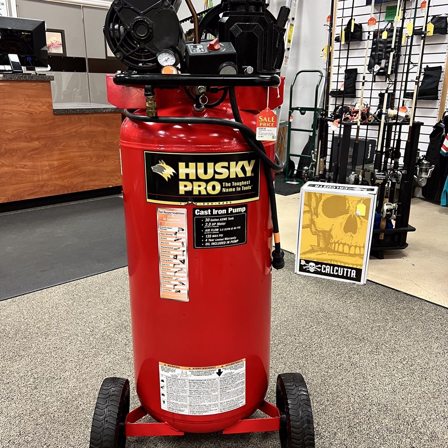 Husky 30 gallon air compressor 135 psi store
