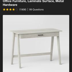 Paulo wood writing desk with drawers store