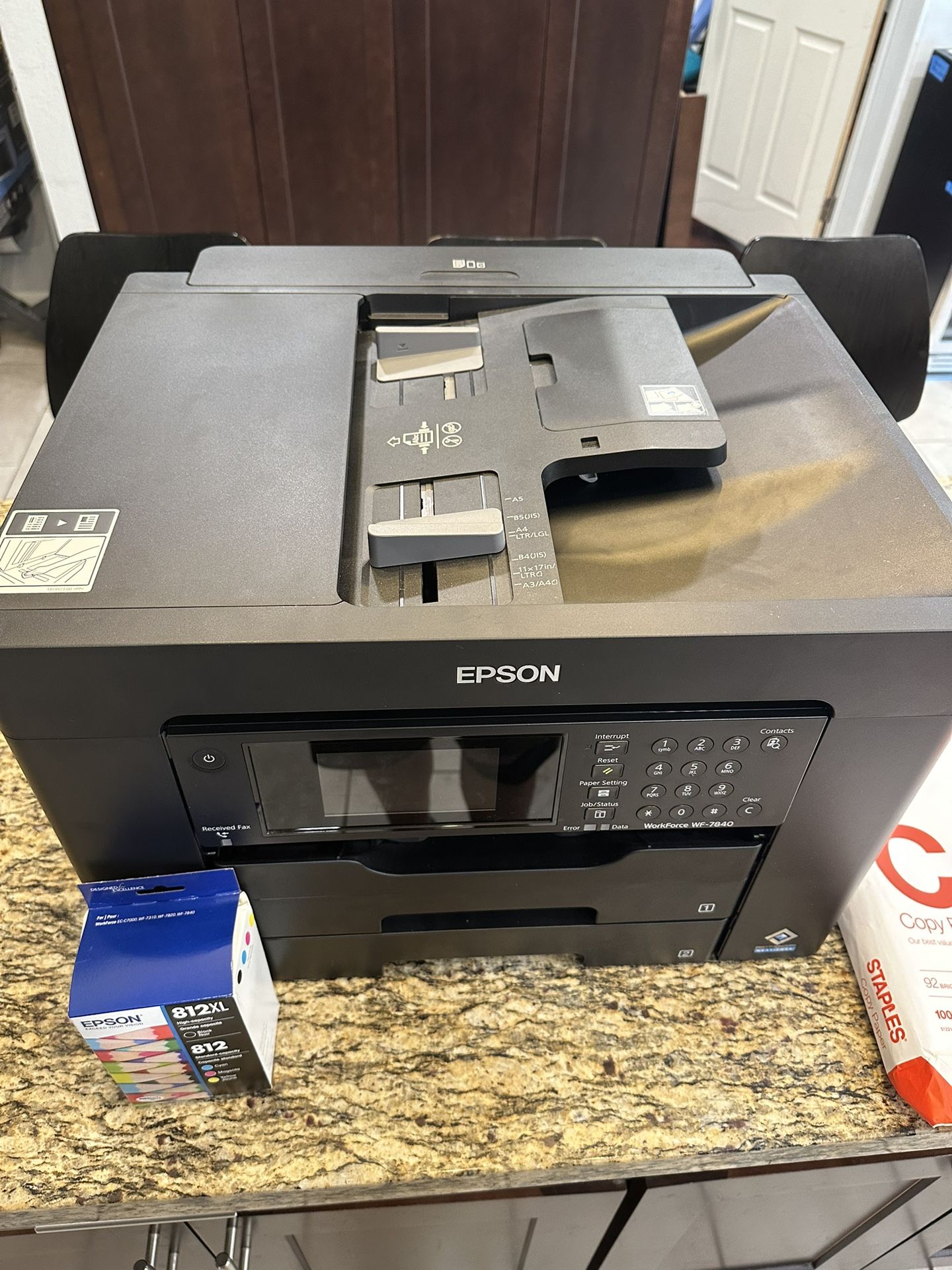 Epson WF-7840 Printer Copier 11x17 Extended Warranty for Sale in ...