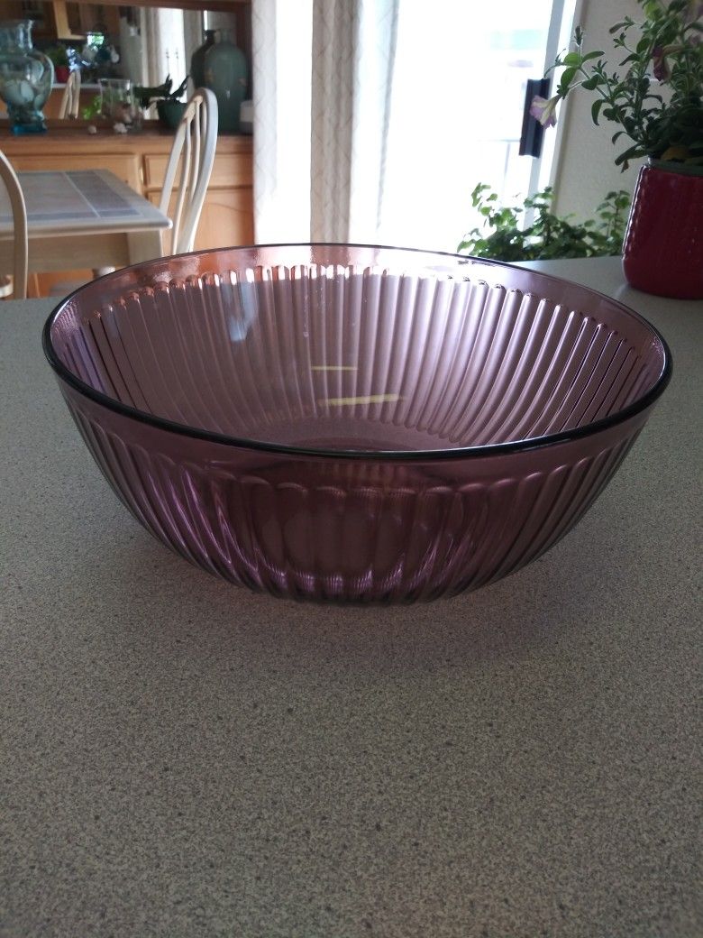 Pyrex Ribbed Cranberry Mixing Bowl for Sale in Santa Maria, CA - OfferUp