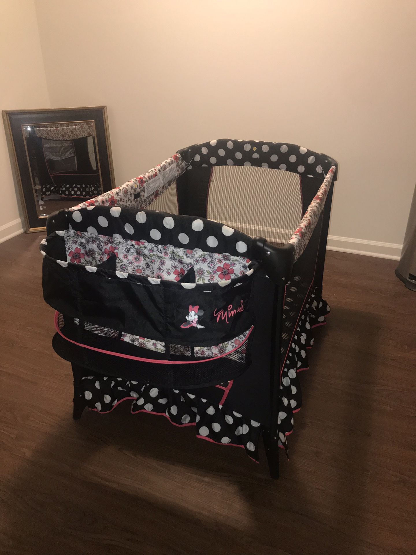 Minnie Mouse Playpen / Bassinet / Crib for Sale in Douglasville, GA ...