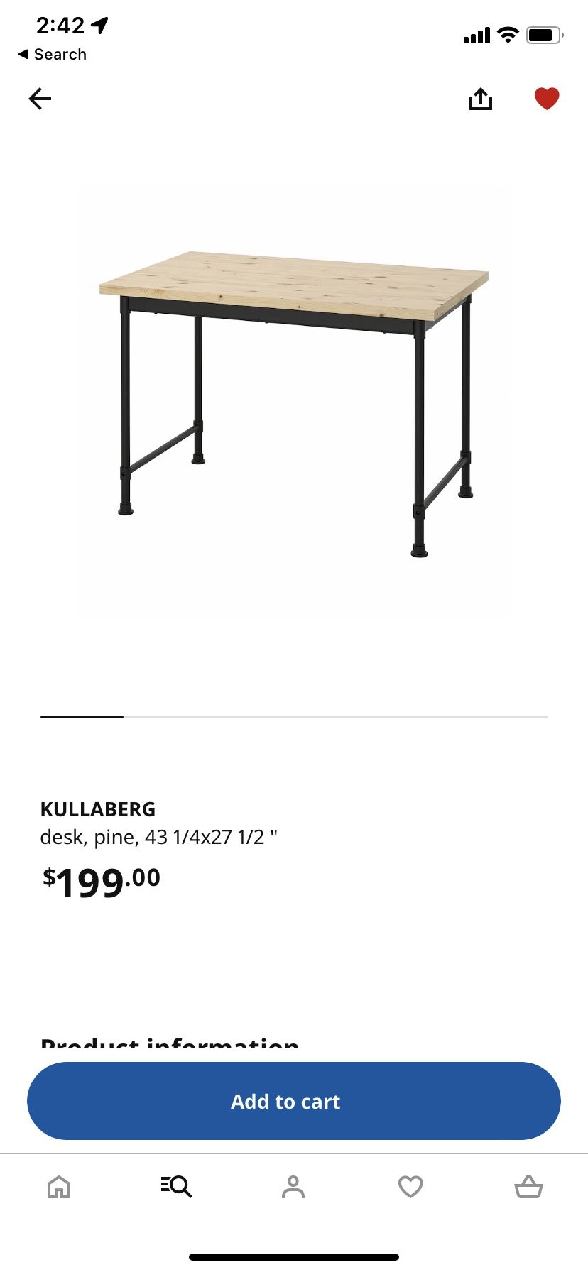 IKEA Kullaberg Desk Brand New for Sale in Redondo Beach CA OfferUp