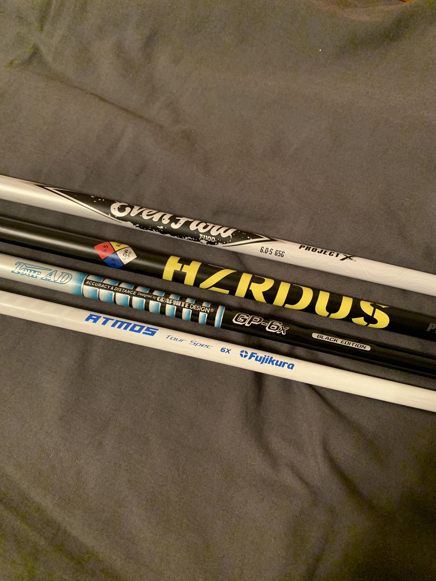 (All sold separately)Proj. X even flow white, hzrdus yellow, tour ad GP ...