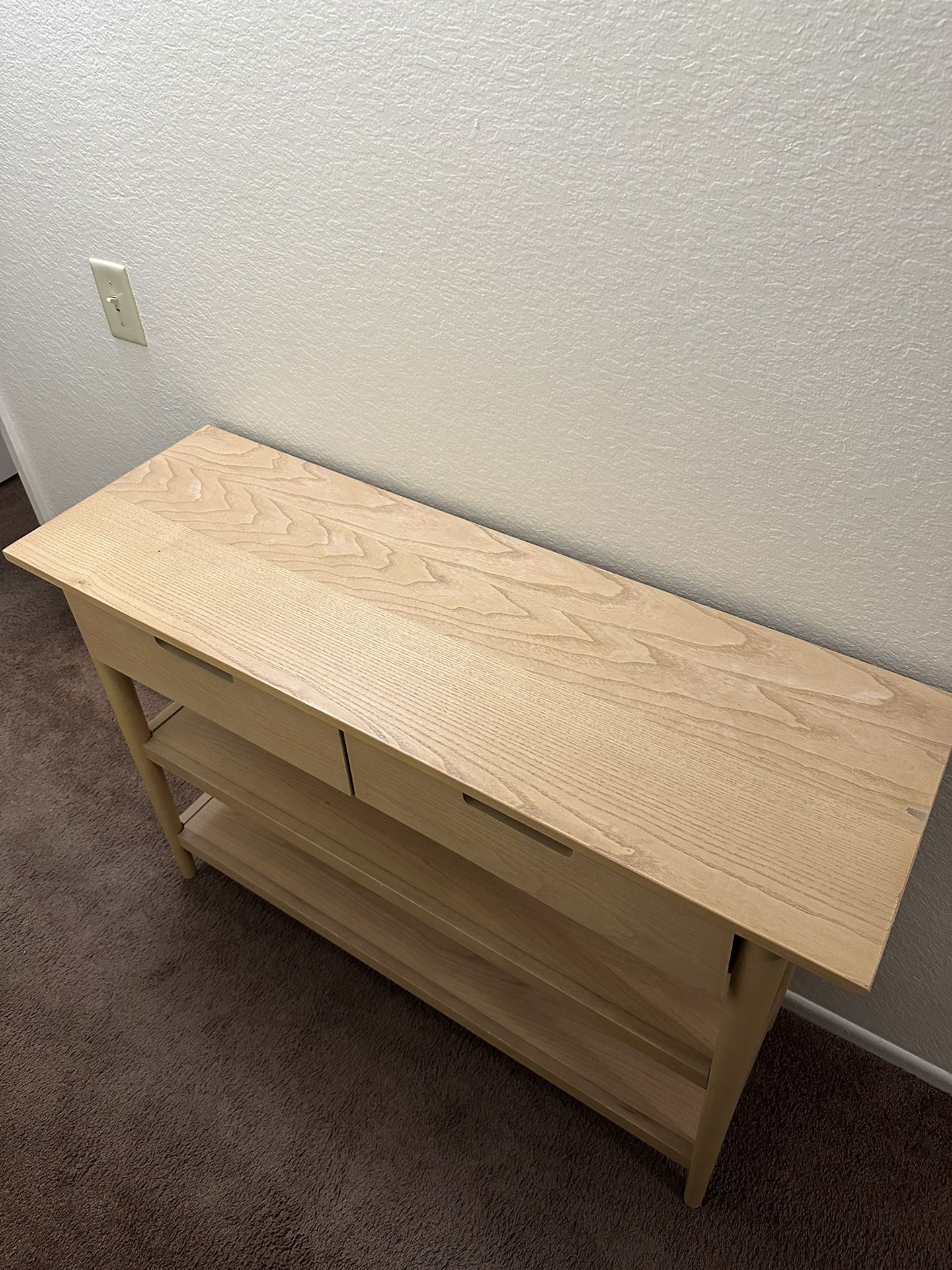 TARGET ENTRYWAY CONSOLE MEDIA TABLE TAN BROWN BEIGE NEUTRAL for Sale in ...