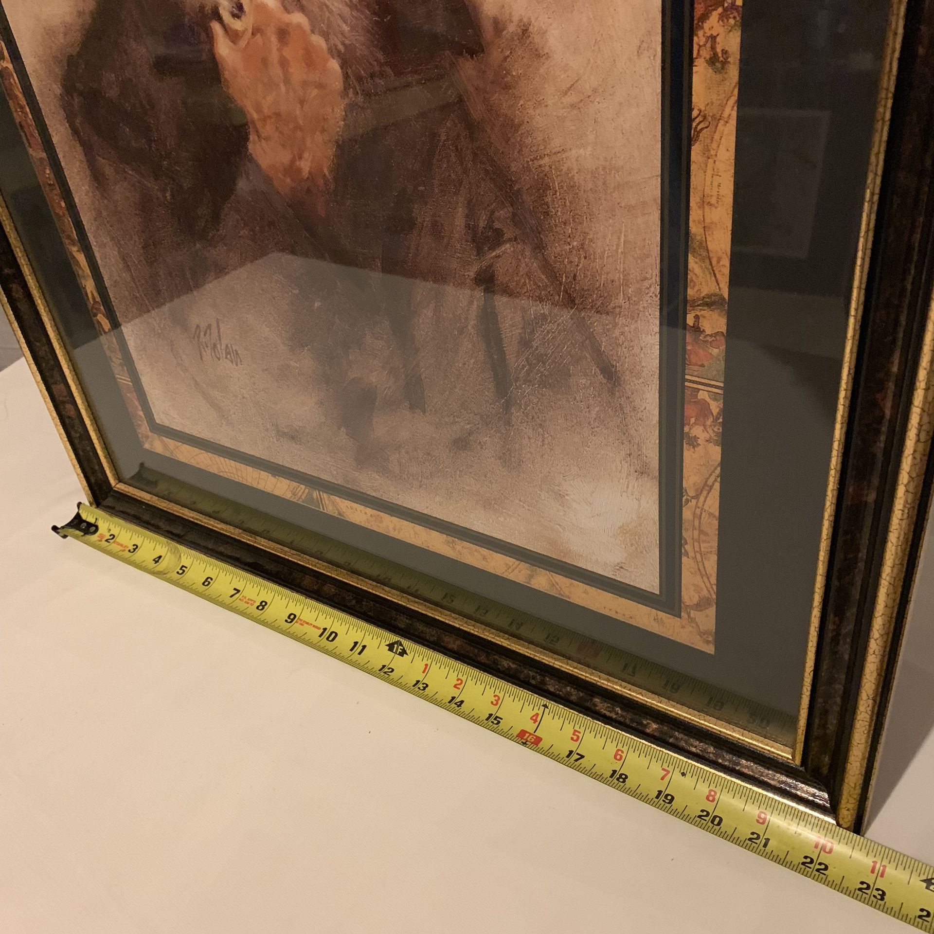 Signed R.Tolan Sea Captain Fine Art Print Painting With High End Gold ...