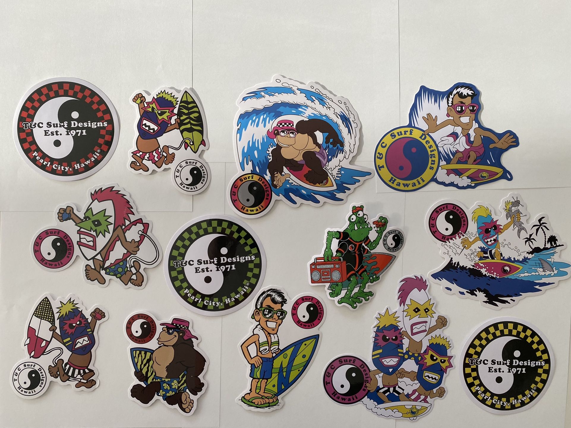 Cool Surf Stickers