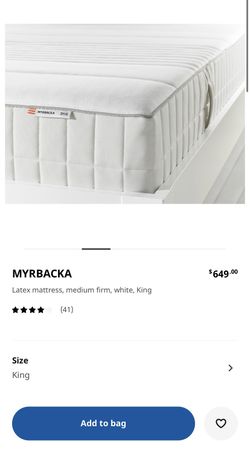 IKEA Myrbacka King Latex Wool Mattress for Sale in La Habra CA OfferUp