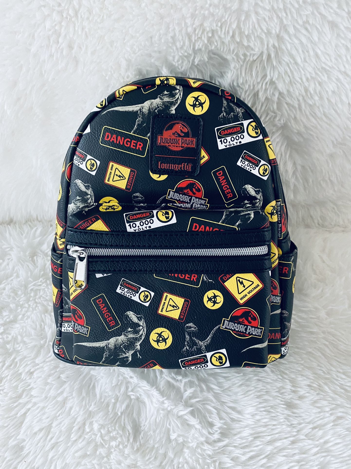 BRAND NEW Loungefly Jurassic Park Warning Signs Mini Backpack for Sale ...