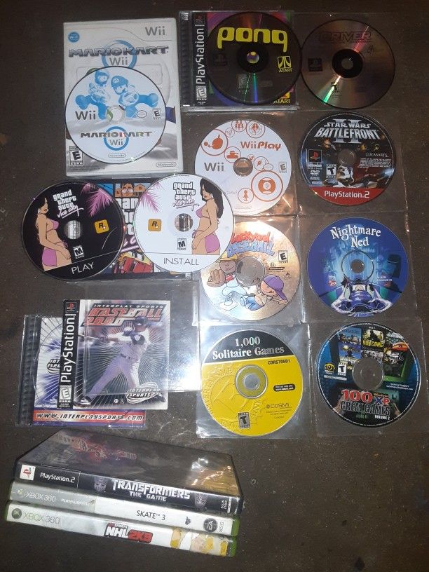 Scratched Discs & Boxes (Wii, PS1, PS2, Xbox 360, PC) for Sale in ...