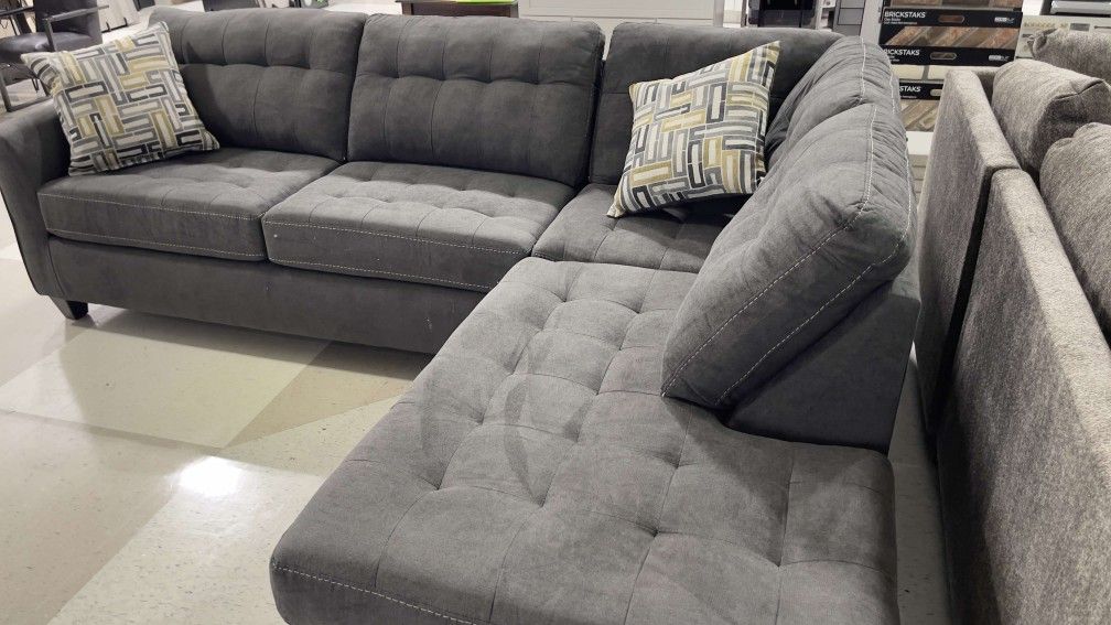 AP- Gray Pasadena Sectional Couch With Chaise// Fast Delivery ...
