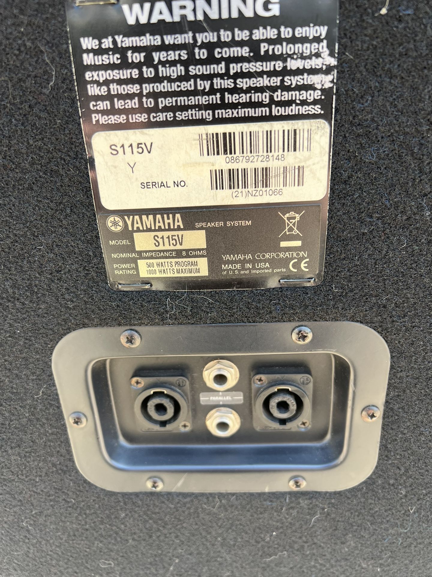 Yamaha S115V Club 500W PA Speaker and Amp Combo for Sale in Glendora ...