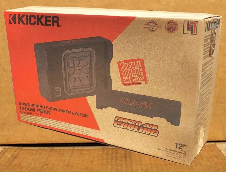 Kicker 49L7TDF12 Sealed Shallow Enclosure 12" L7 Solo-Baric 1200 Watts ...
