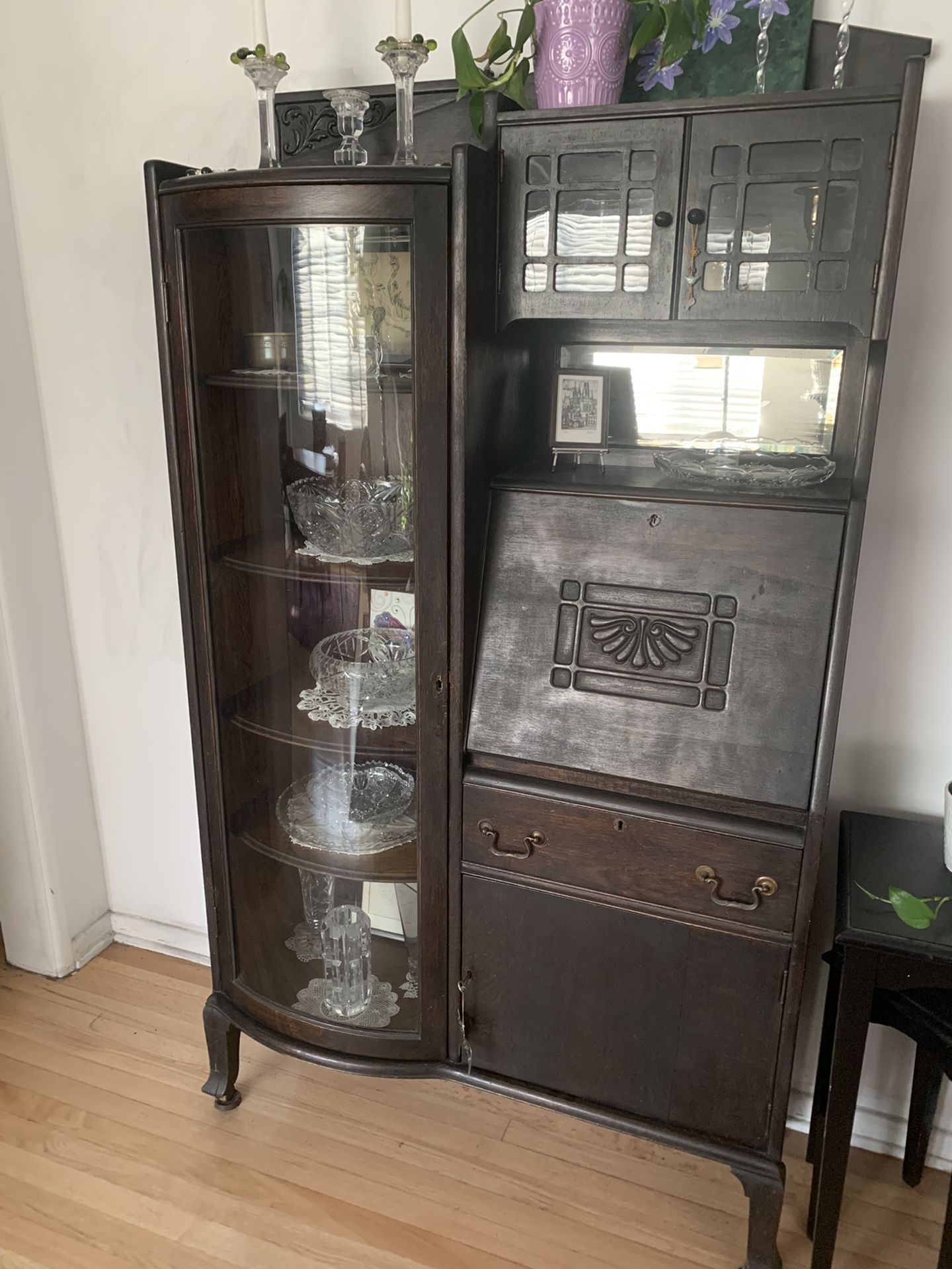Antique Black Walnut Side By Side Curio Desk for Sale in Los Angeles ...