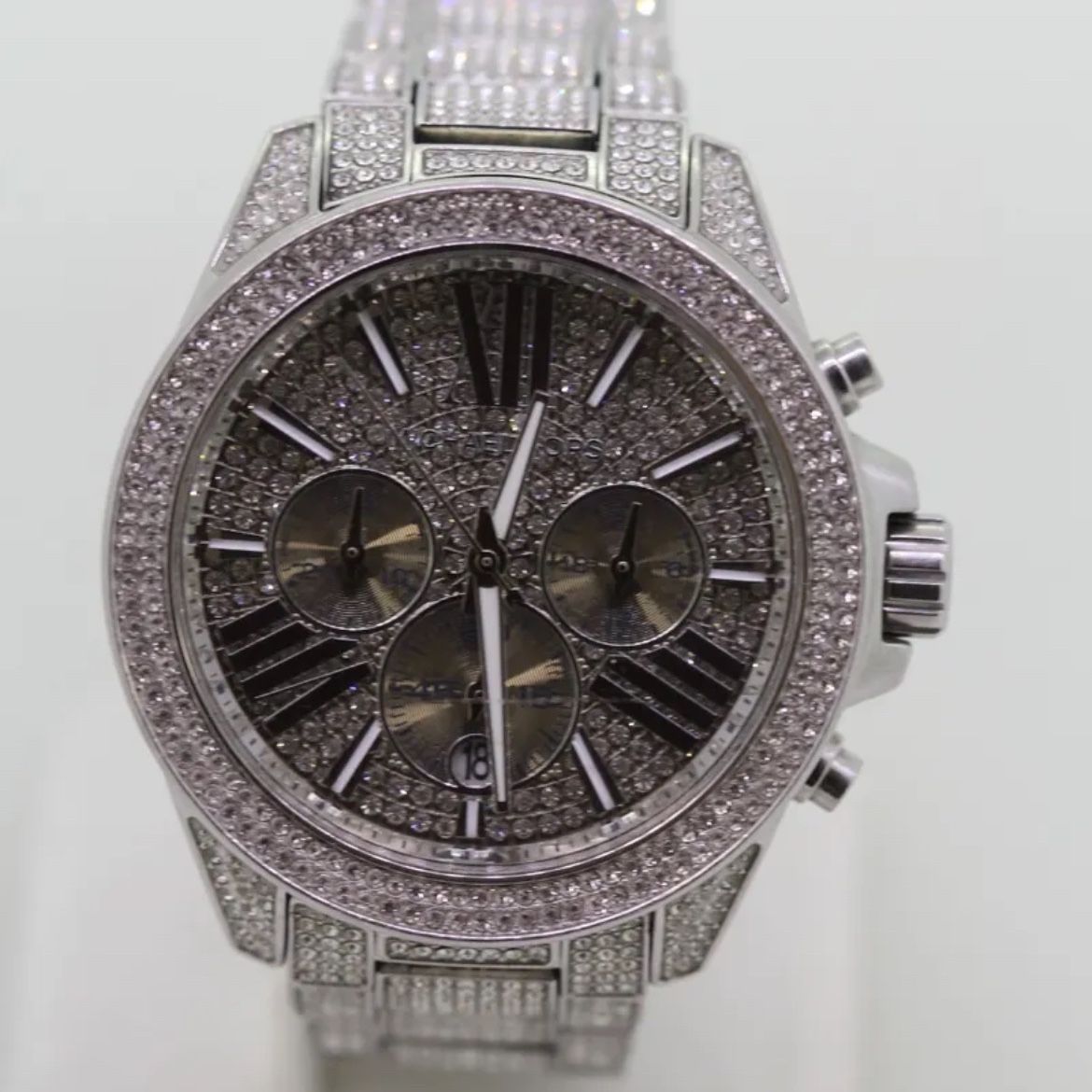 Michael kors chronograph crystal pave dial ladies watch mk6317 store