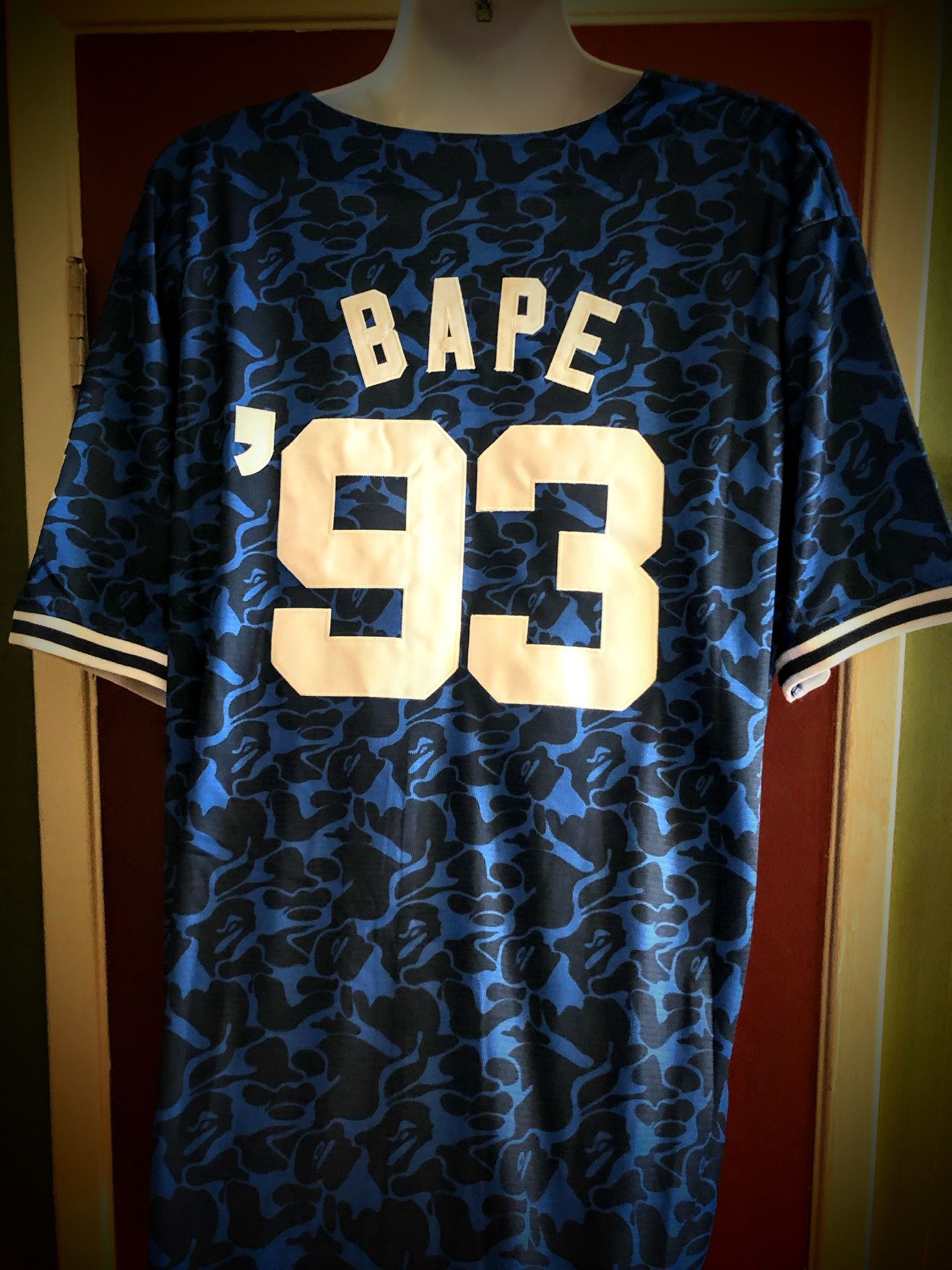 Los Angeles Dodgers #93 A Bathing Ape MLB Baseball Jersey -S.M.L.XL.2X ...