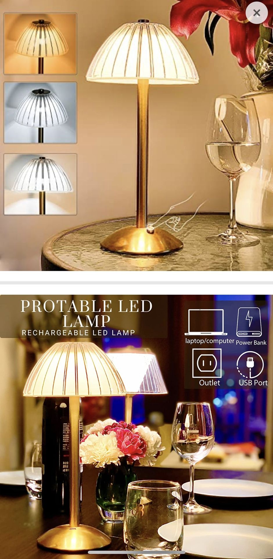 Cordless Led Table Lamp