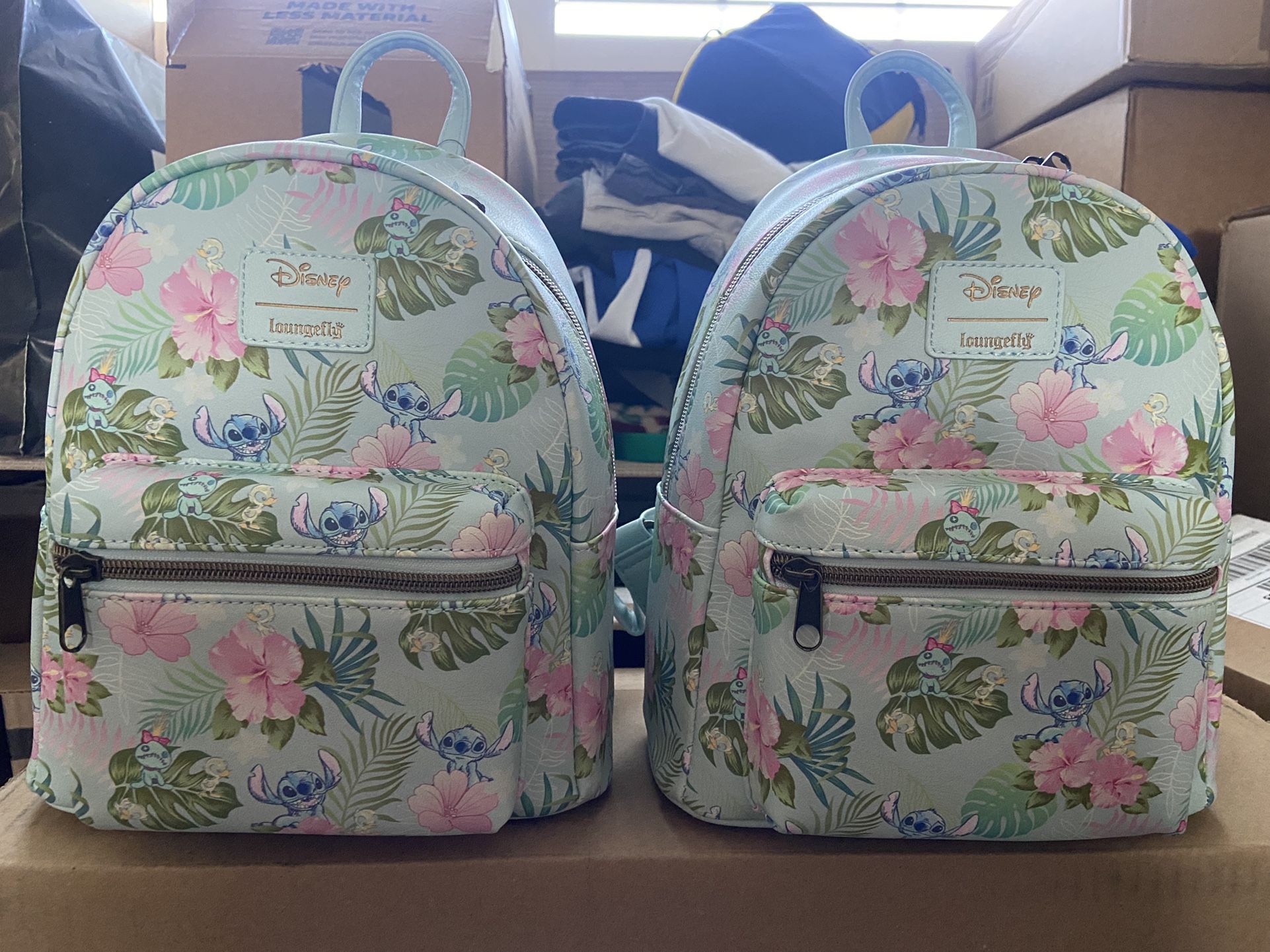 LOUNGEFLY NEW RELEASE DISNEY STITCH TROPICAL FRIENDS MINI BACKPACK BNWT ...