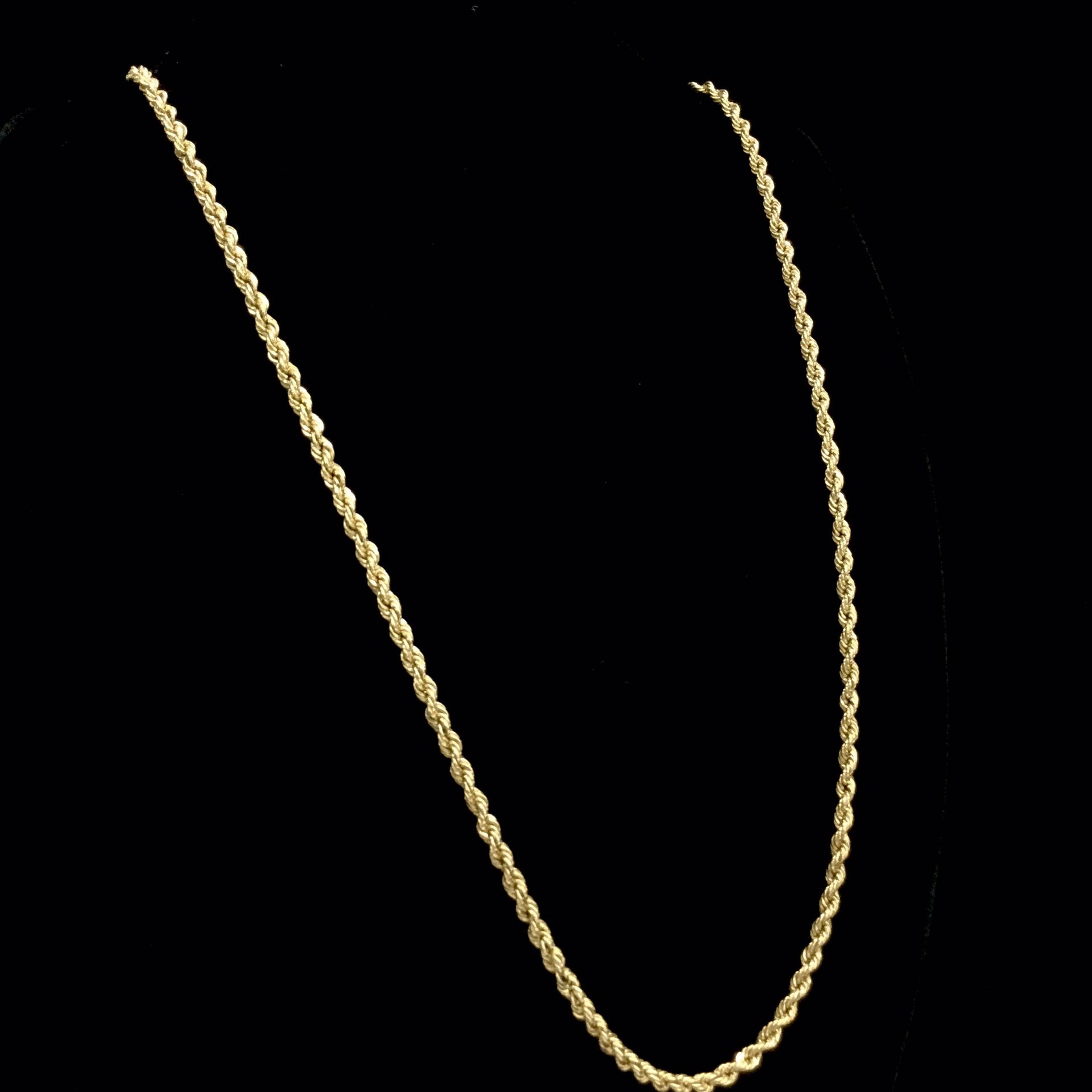 21K Gold Rope Chain Necklace for Sale in Kent, WA - OfferUp