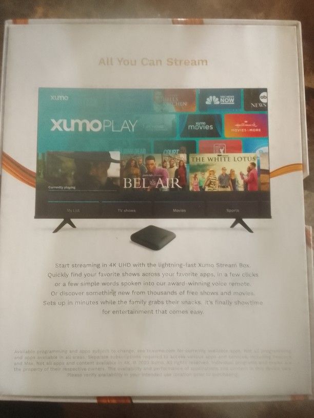 Xumo Stream Box- Connect to entertainment... for Sale in San Antonio, TX - OfferUp