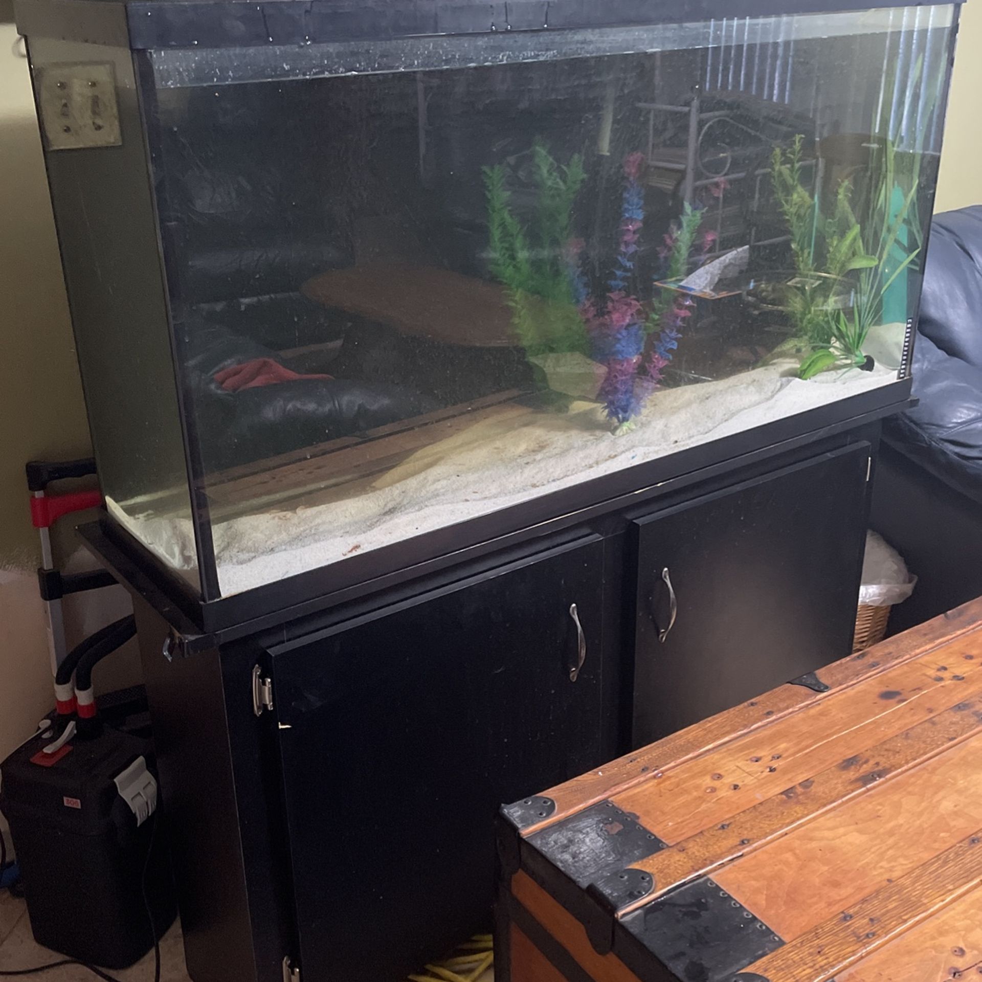 65 Gal Tall Aquarium And Stand 48” Long x 12.5 Deep x 25” High Same ...