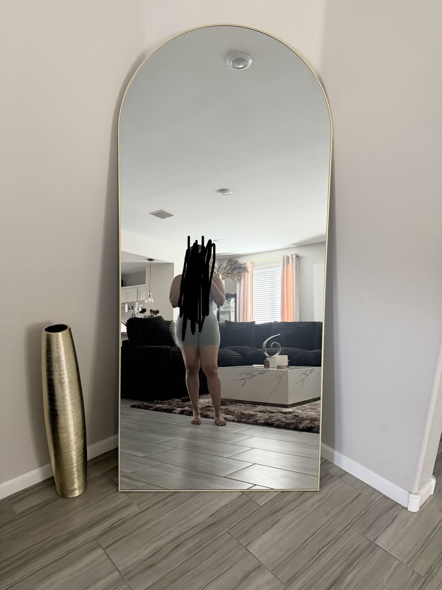 6.5 Foot Tall Gold Arch Mirror for Sale in Glendale, AZ - OfferUp