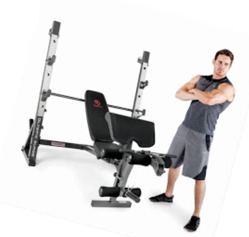 Marcy Pro Elite Olympic Bench with 255lb weights for Sale in LRAFB, AR ...