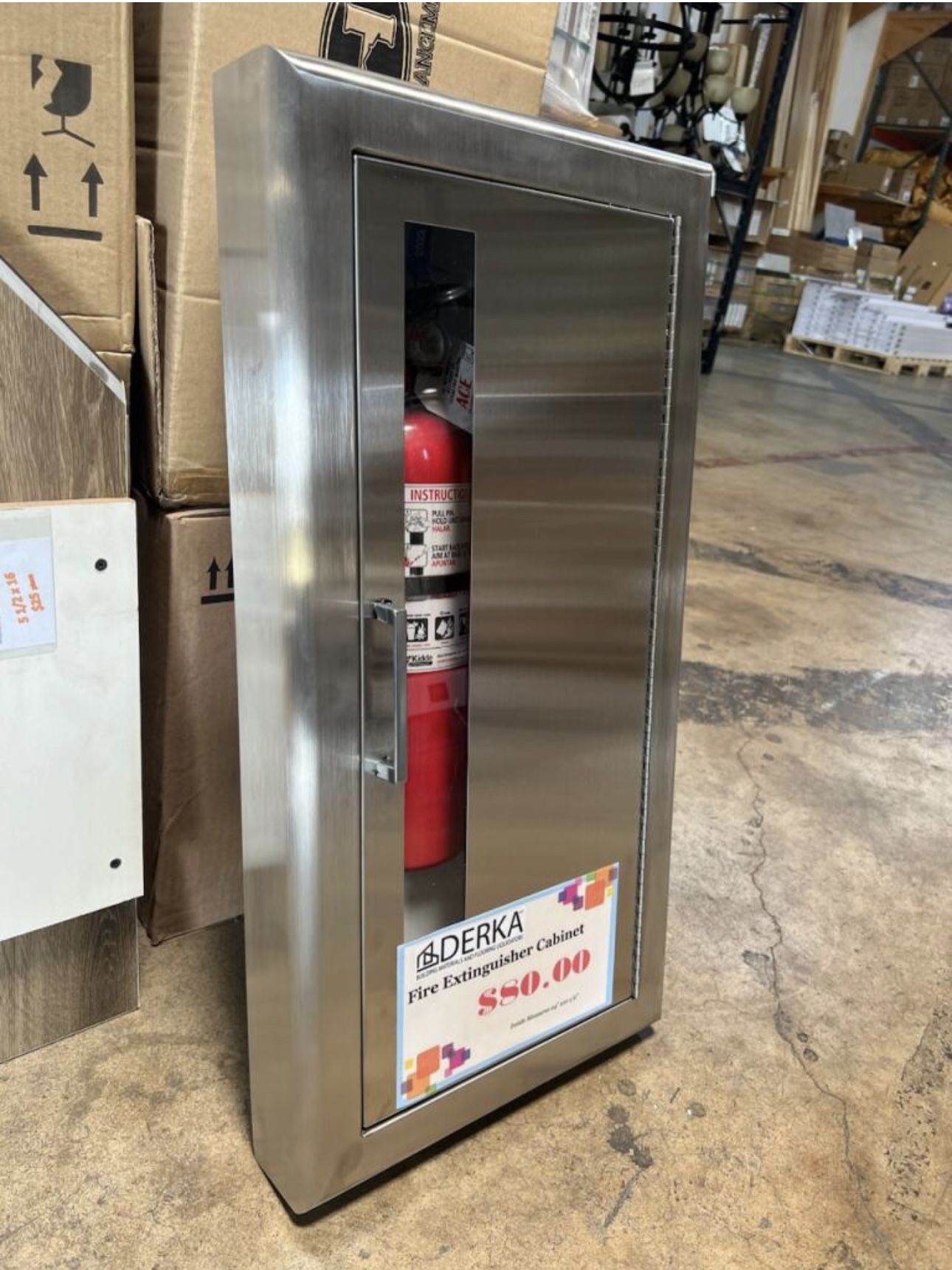 Kidde Fire Extinguisher Semi Recessed Fire Extinguisher Cabinet 10LB ...