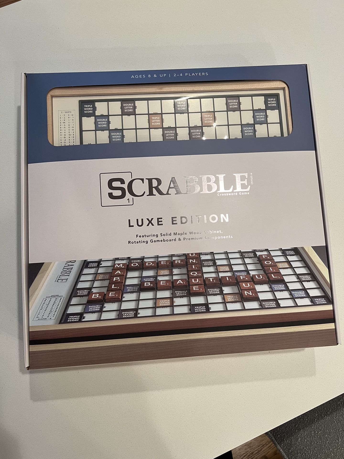 Scrabble Luxe Maple Edition - Rotating Solid Wood Cabinet for Sale in ...