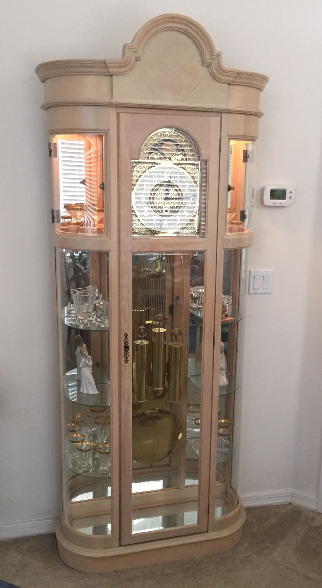 Ridgeway Grandfather Clock With Curio Cabinet | Cabinets Matttroy