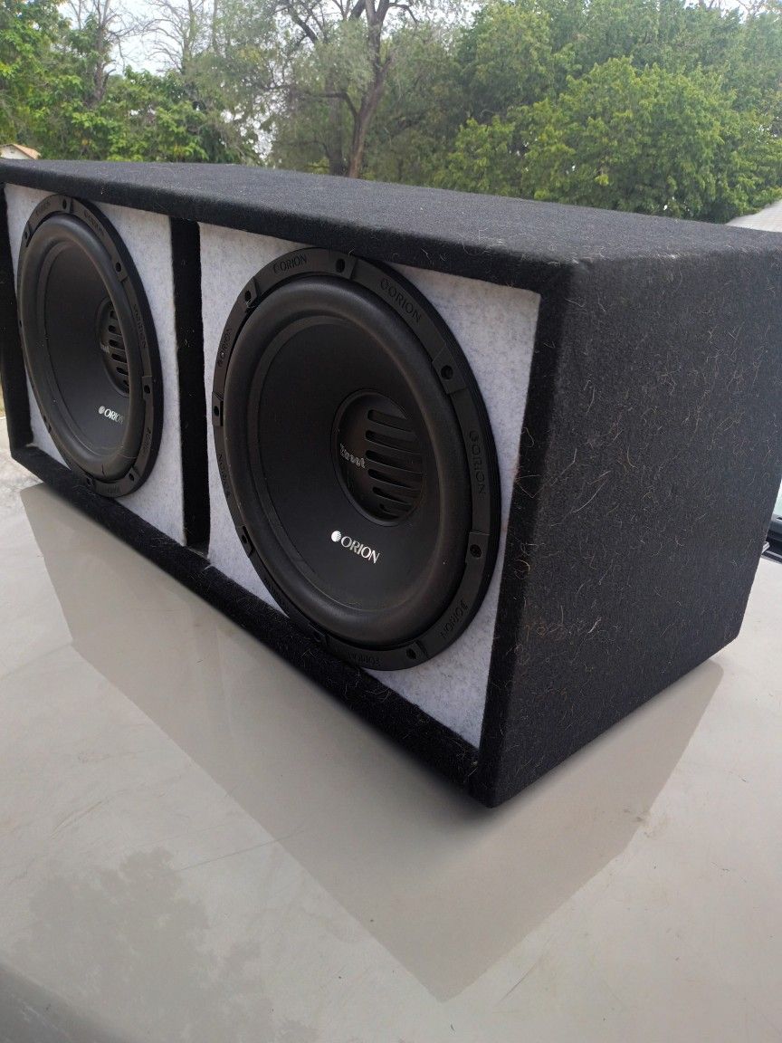 Two 12-in Orion Hard-hitting Subs With Box And Anarchy 1500 Watt ...