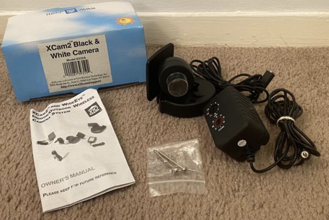 IN BOX XCAM2 BLACK AND WHITE WIRELESS INDOOR OUTDOOR SECURITY CAMERA ...
