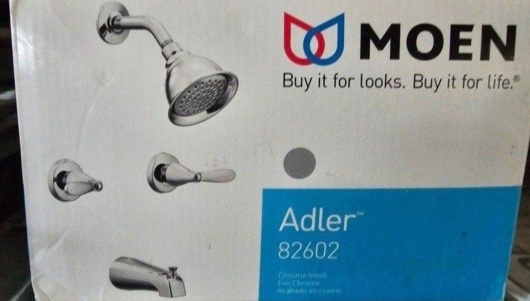 Moen Adler 2-Handle Tub & Shower Faucet In Chrome (Valve Included) for ...