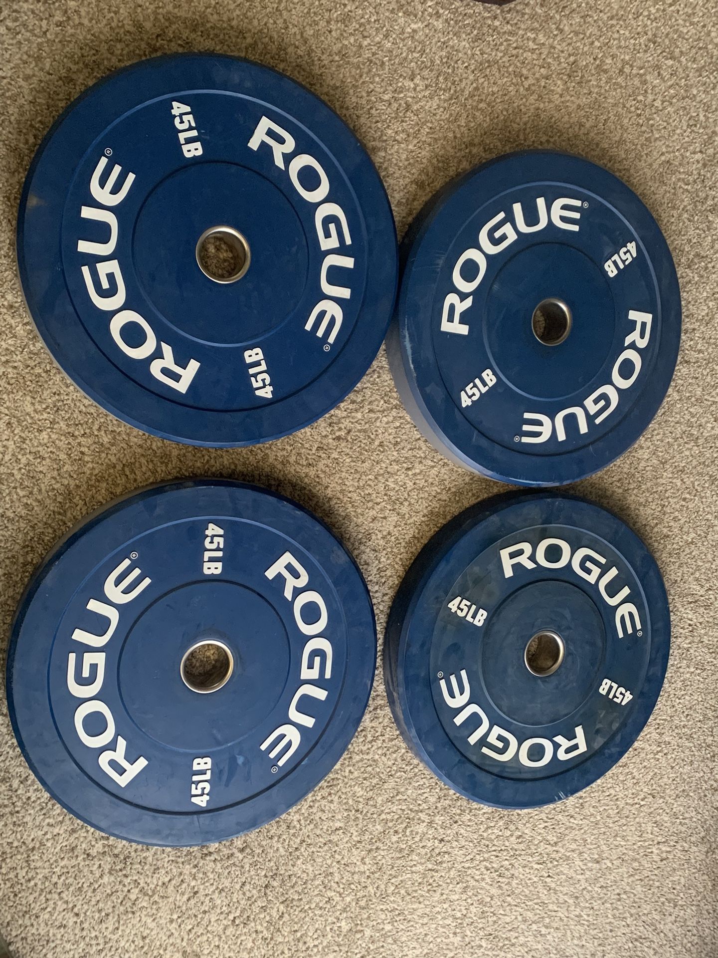 Rogue Colored Bumper Plates (45lbs) for Sale in El Paso, TX - OfferUp
