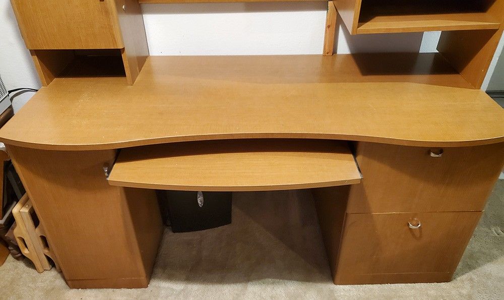 Unique Large Computer Desk with LOTS of storage for Sale in Huntington ...