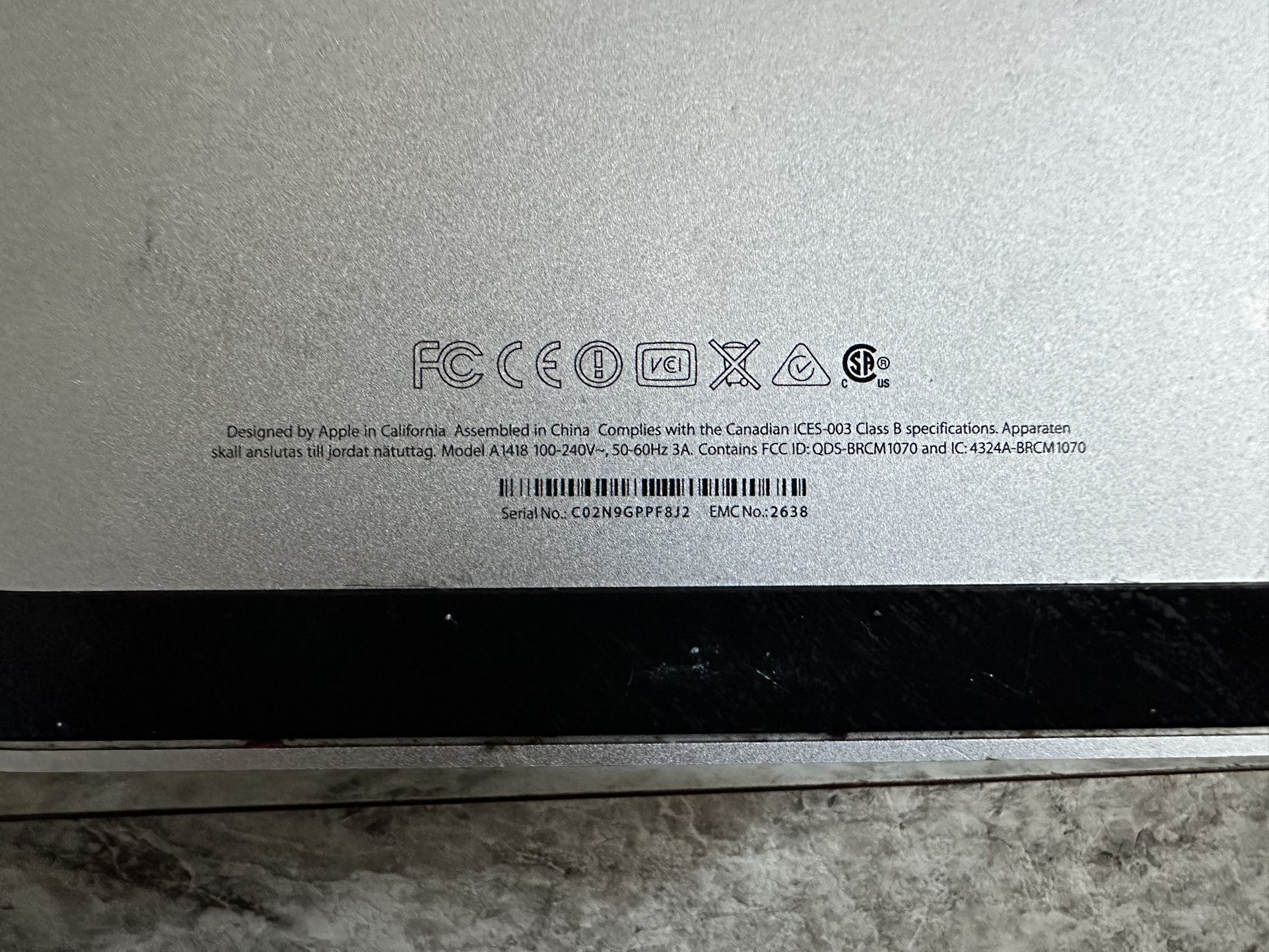 Imac Model A1418 2 7ghz Core I5 For Sale In Marysville Wa Offerup