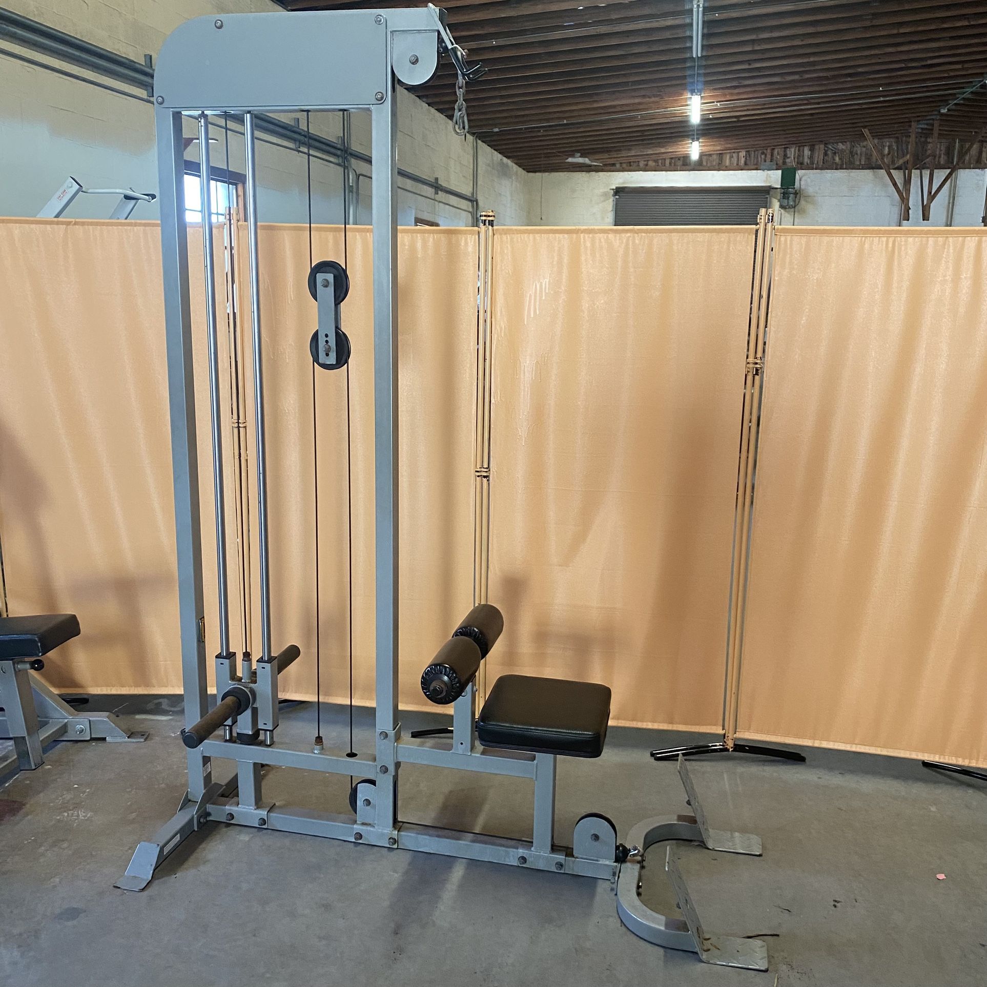 Champion Barbell Lat Pull Down/ Low Row Combo Olympic Weight Plate ...