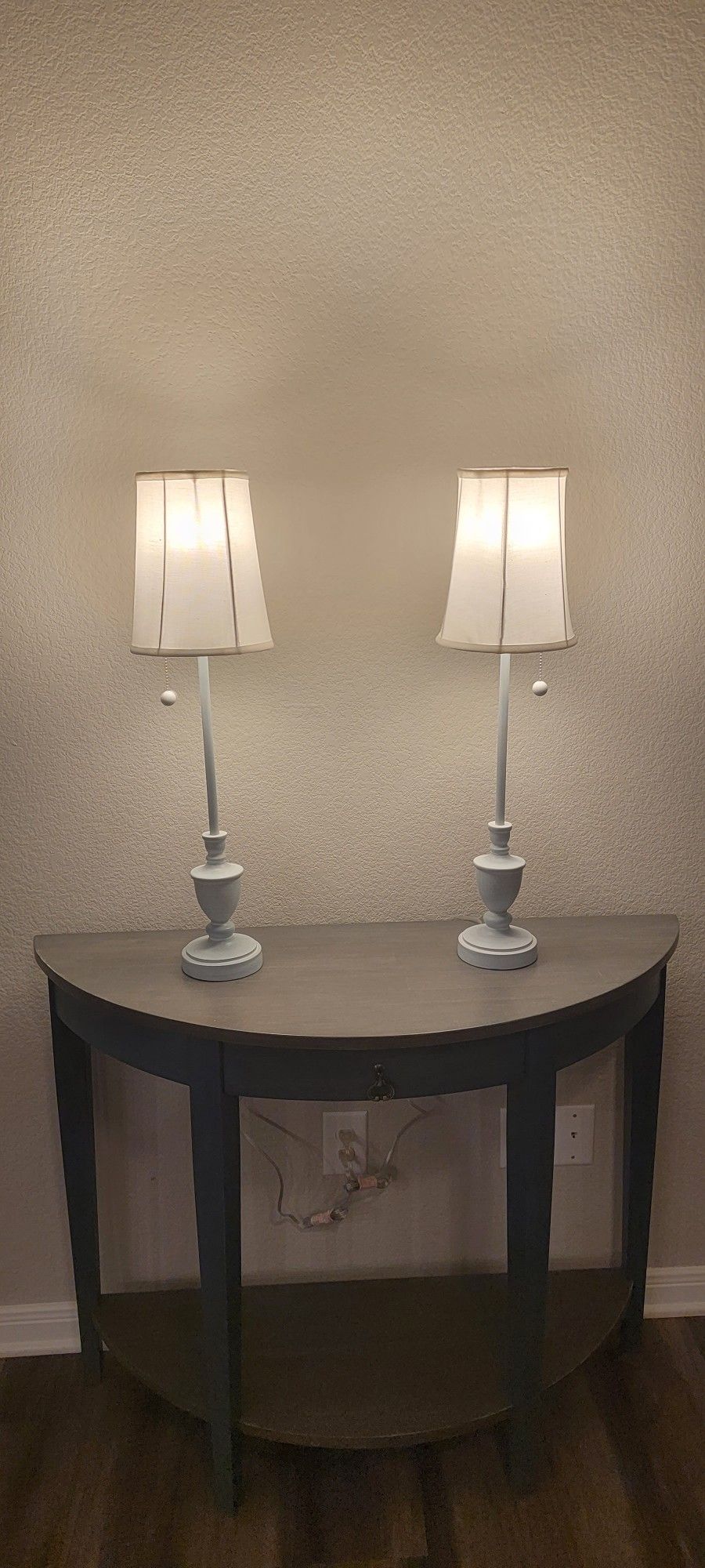 Slate Blue Buffet Accent Lamps with Additional Lamp Shades by Valerie ...