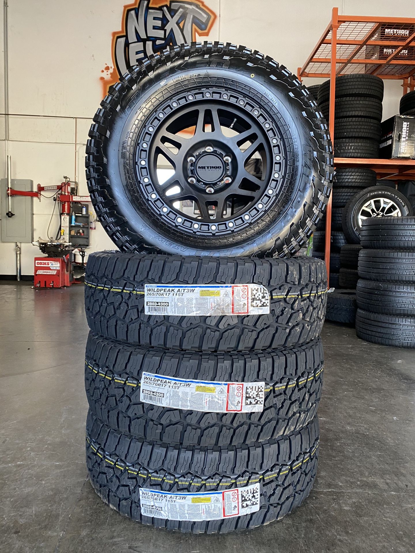 Method 312 Matte Black Wheels and Tires 265/70R17 Falken AT3 for Sale ...